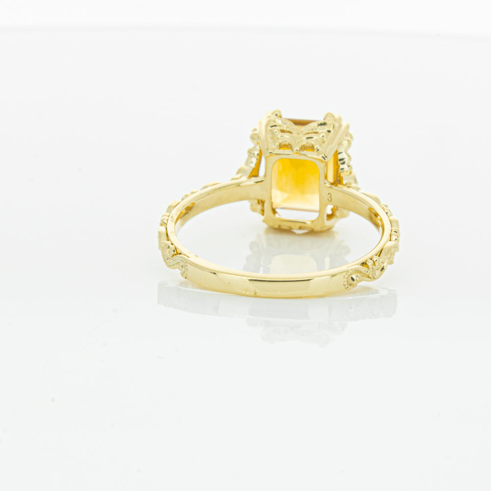 18ct Yellow Gold Citrine & Diamond Romanov Ring - W&H – Walker & Hall