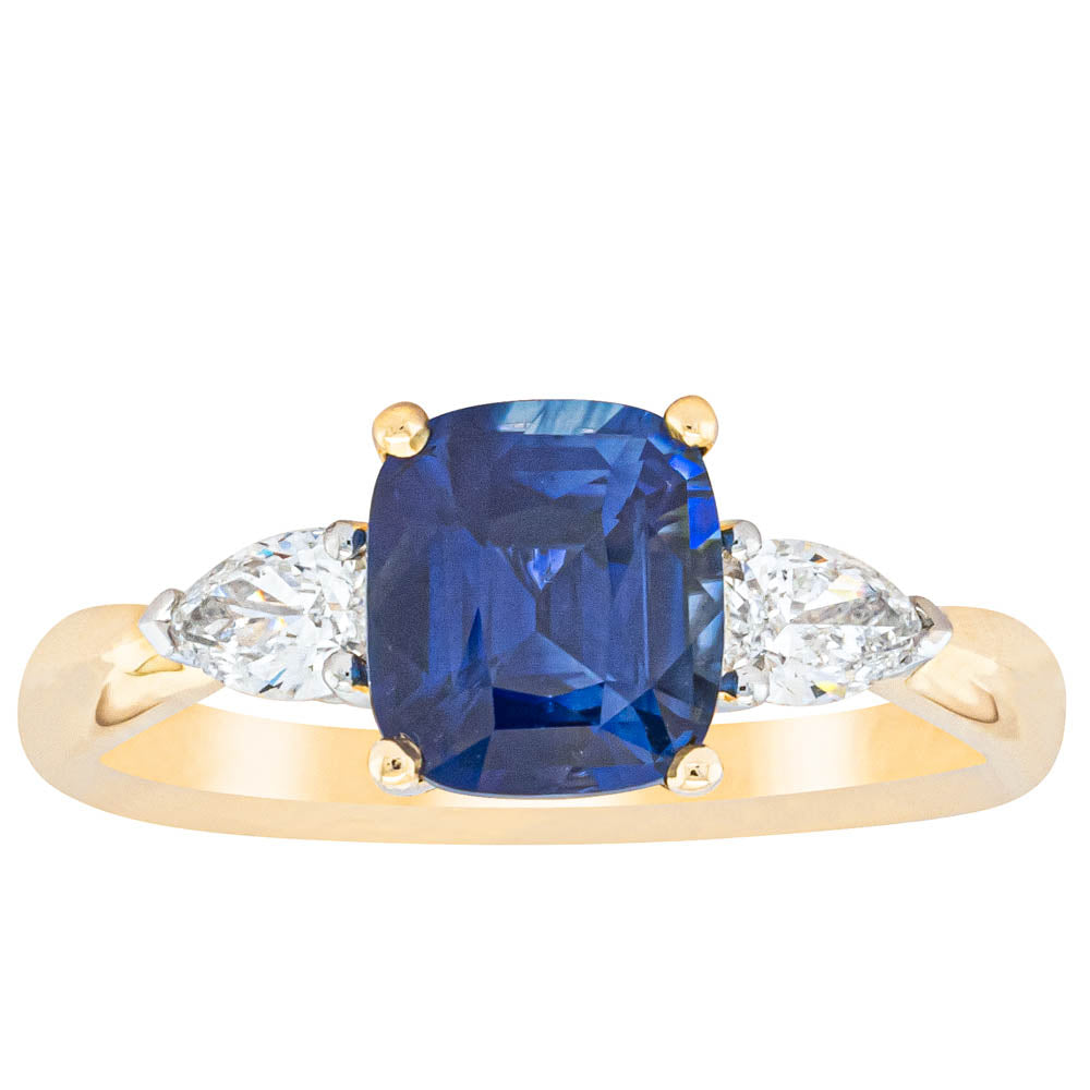 18ct Yellow Gold 2.05ct Sapphire & Diamond Ayla Ring – Walker & Hall