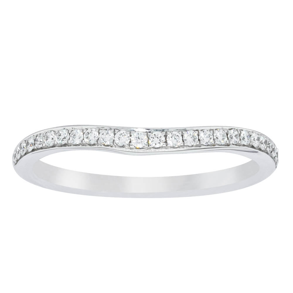 18ct White Gold .15ct Diamond Grace Band - Walker & Hall