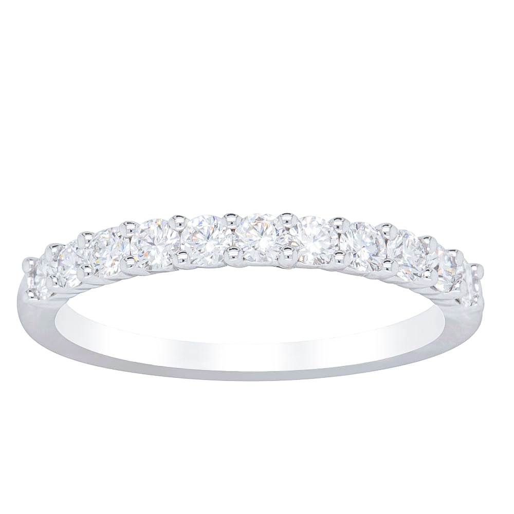 18ct White Gold .50ct Diamond Panorama Band - Walker & Hall