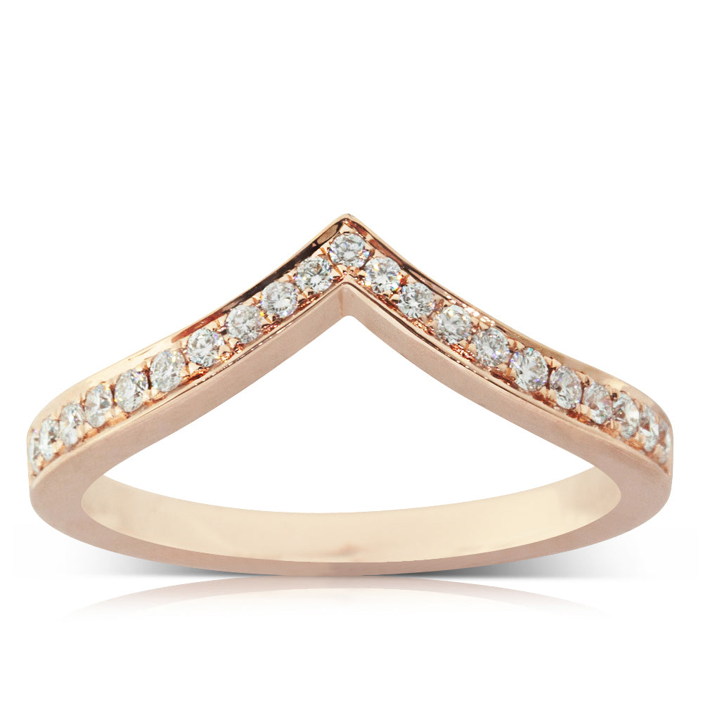 18ct Rose Gold Diamond Tiara Band - Walker & Hall