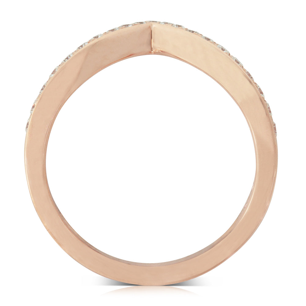 18ct Rose Gold Diamond Tiara Band - Walker & Hall
