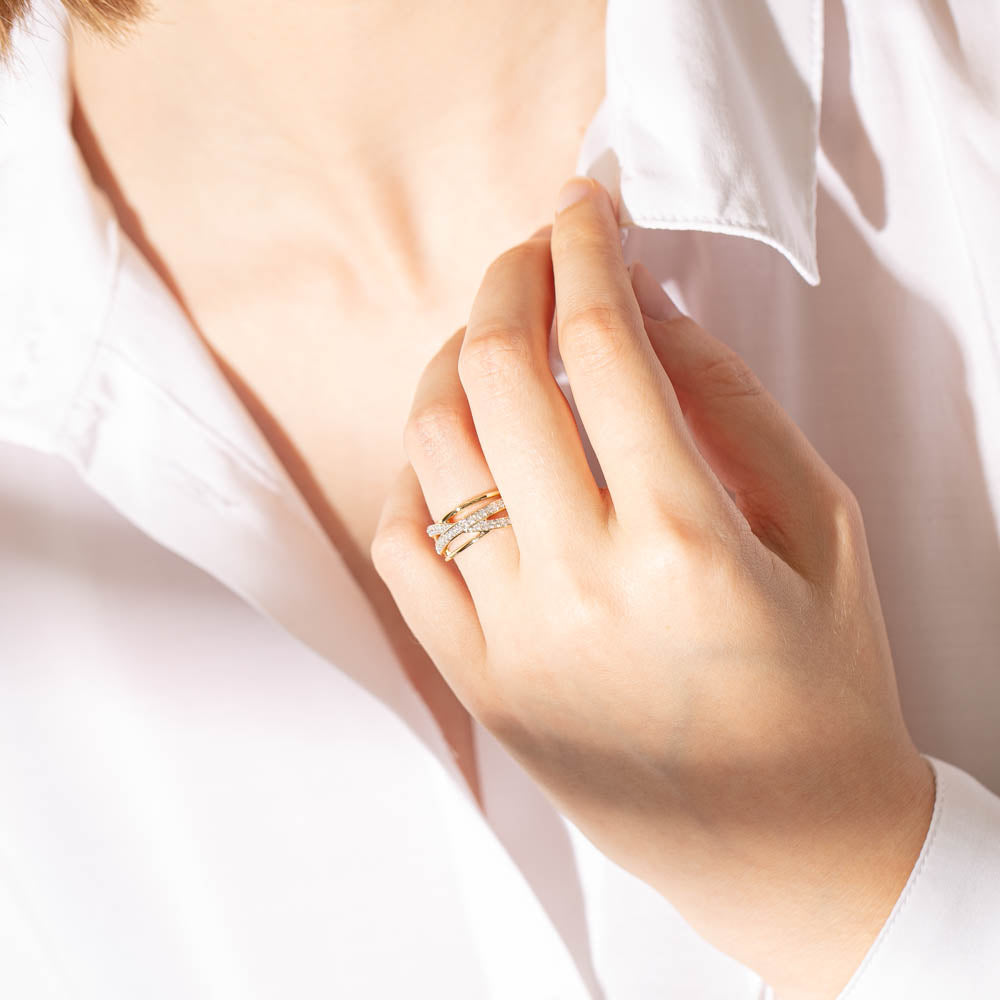 14ct Yellow Gold Diamond Nevaeh Band - Walker & Hall