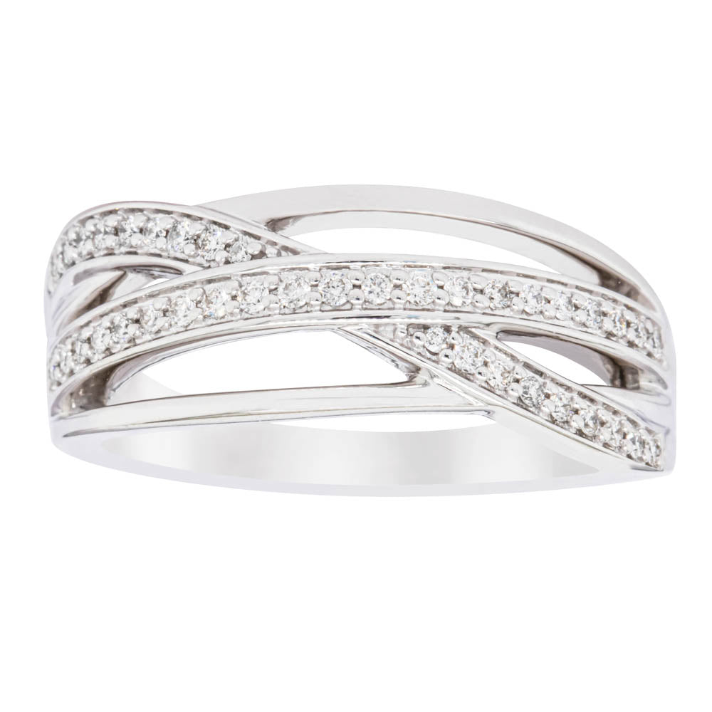 14ct White Gold Diamond Nevaeh Band - Walker & Hall