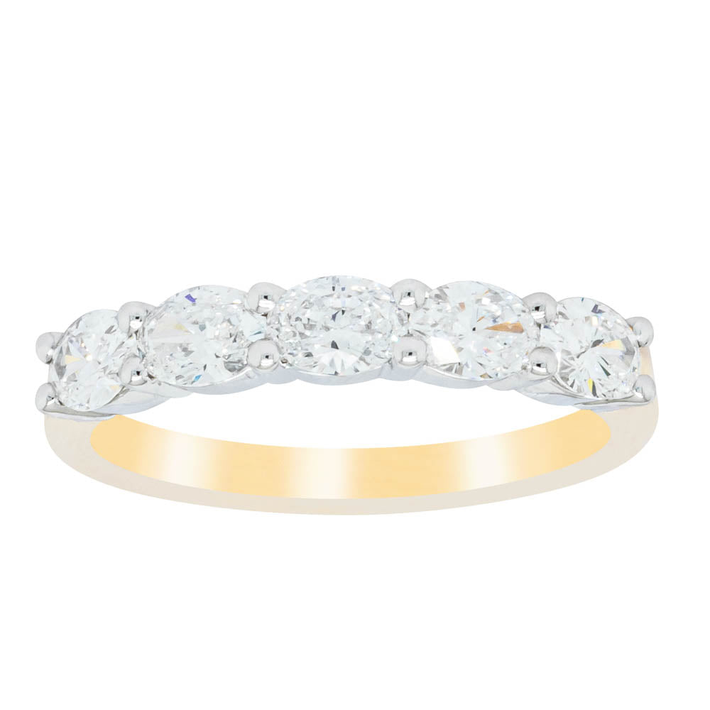 18ct Yellow Gold 1.01ct Oval Cut Diamond Panorama Ring – Walker & Hall