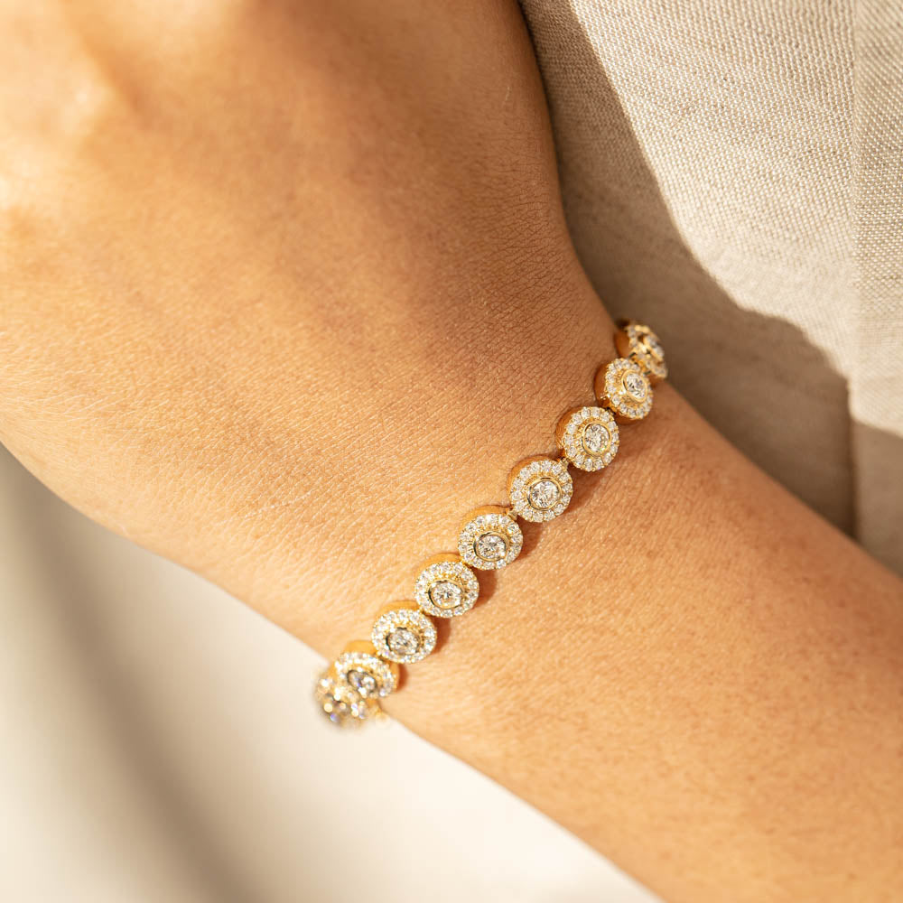 18ct Yellow Gold 4.57ct Diamond Isla Bracelet - W&H – Walker & Hall