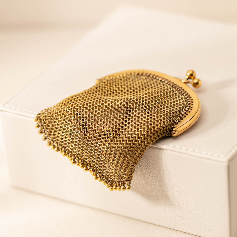 Vintage 14ct Yellow Gold Purse - Walker & Hall