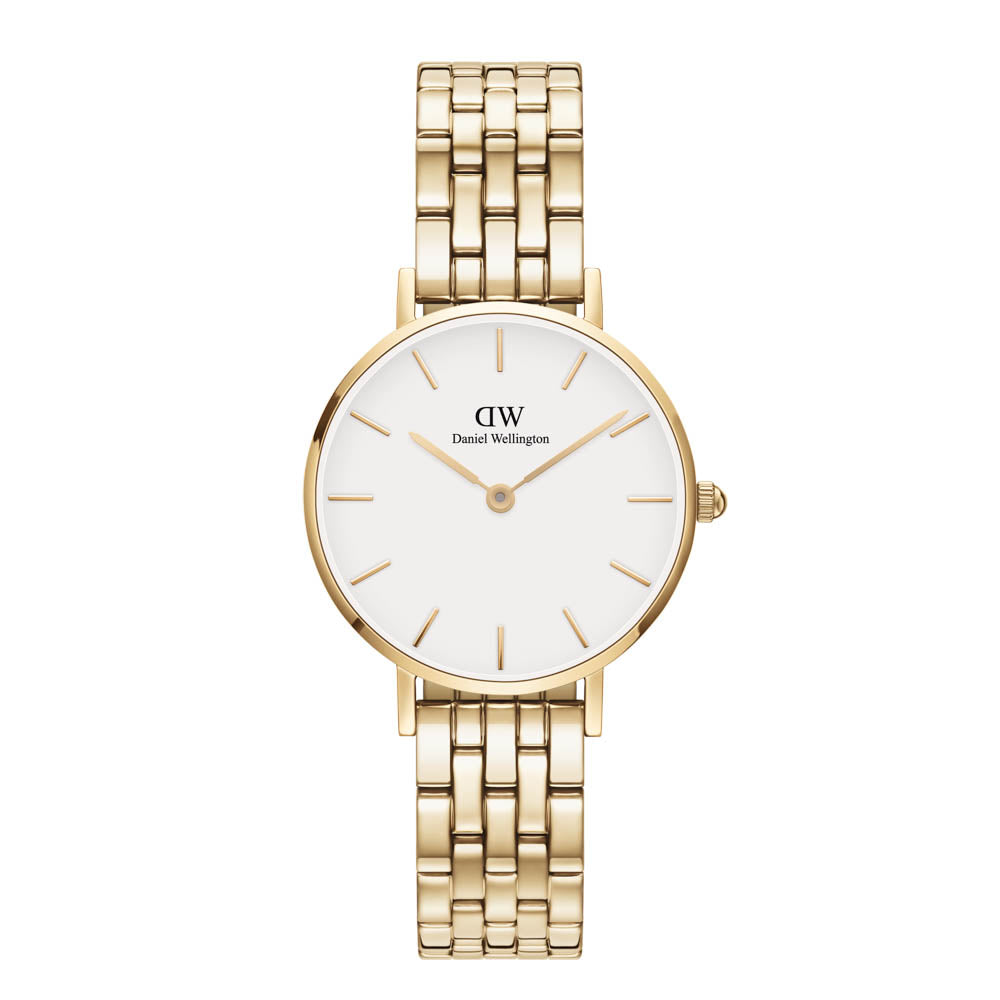 Daniel Wellington Petite 5-link Evergold 28mm Watch Yellow Gold Tone ...